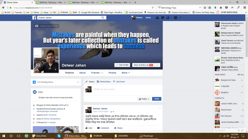 Evolution of Facebook