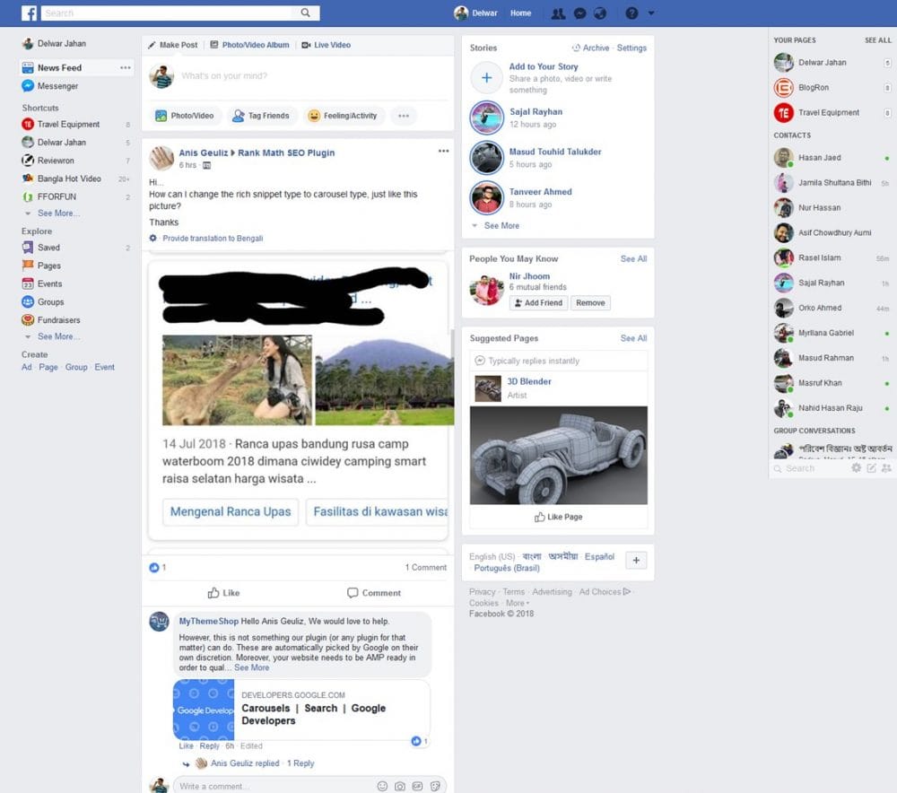 Evolution of Facebook