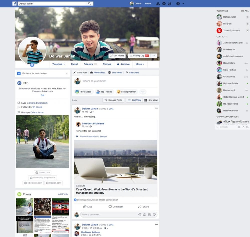 Evolution of Facebook